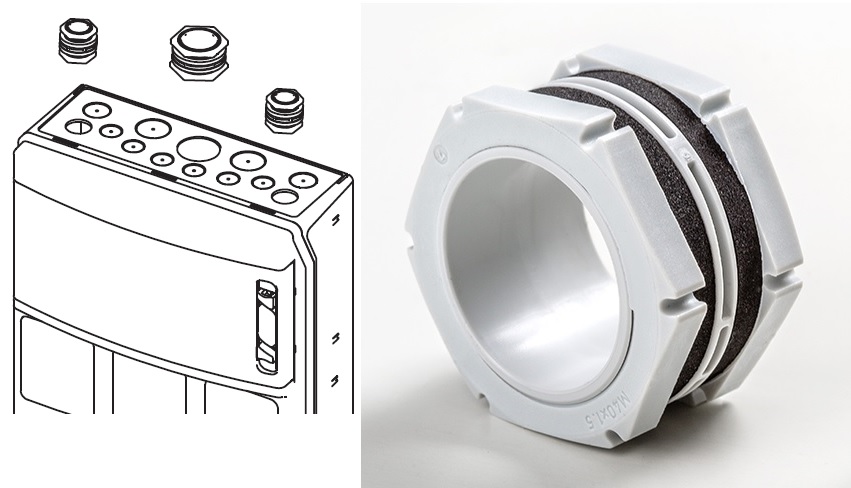 Cable entry M25 screw connection without strain relief - Schaltschrank ...
